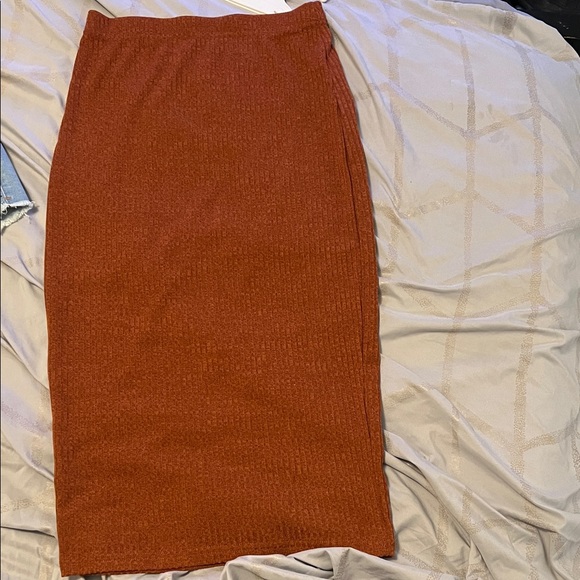 SHEIN | Skirts | Elegant Rust Skirt | Poshmark